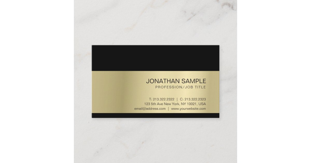 Gold Look Elegant Modern Professional Creative Business Card | Zazzle