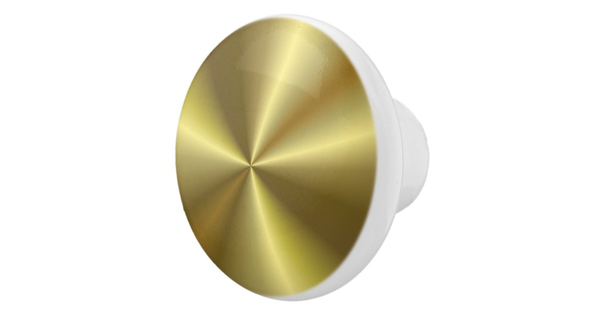 Gold Look Metallic Elegant Custom Template Ceramic Knob | Zazzle