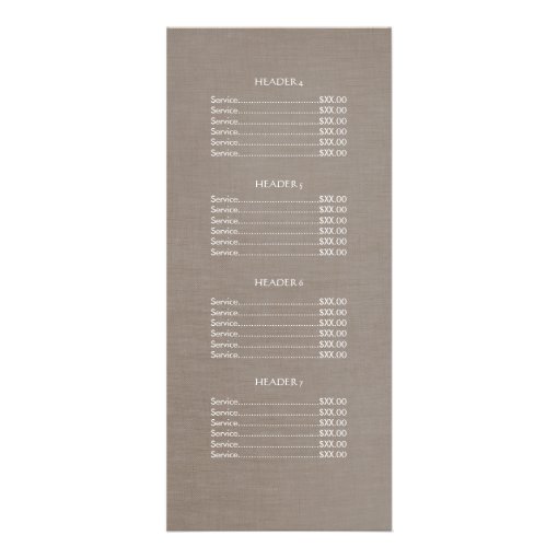 Gold Lotus Massage Therapist Price List Rack Card | Zazzle