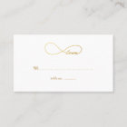Gold Love Infinity Wedding Table Place Cards | Zazzle
