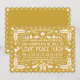 Gold Love Peace Joy papel picado Christmas Holiday Card | Zazzle