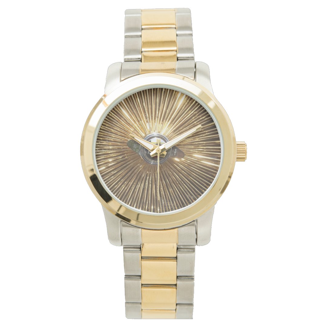 Gold Lowrider Spokes Wire Wheels Watch | Zazzle