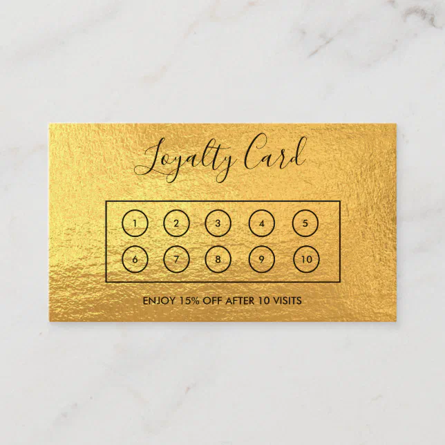 Gold Loyalty Card | Zazzle