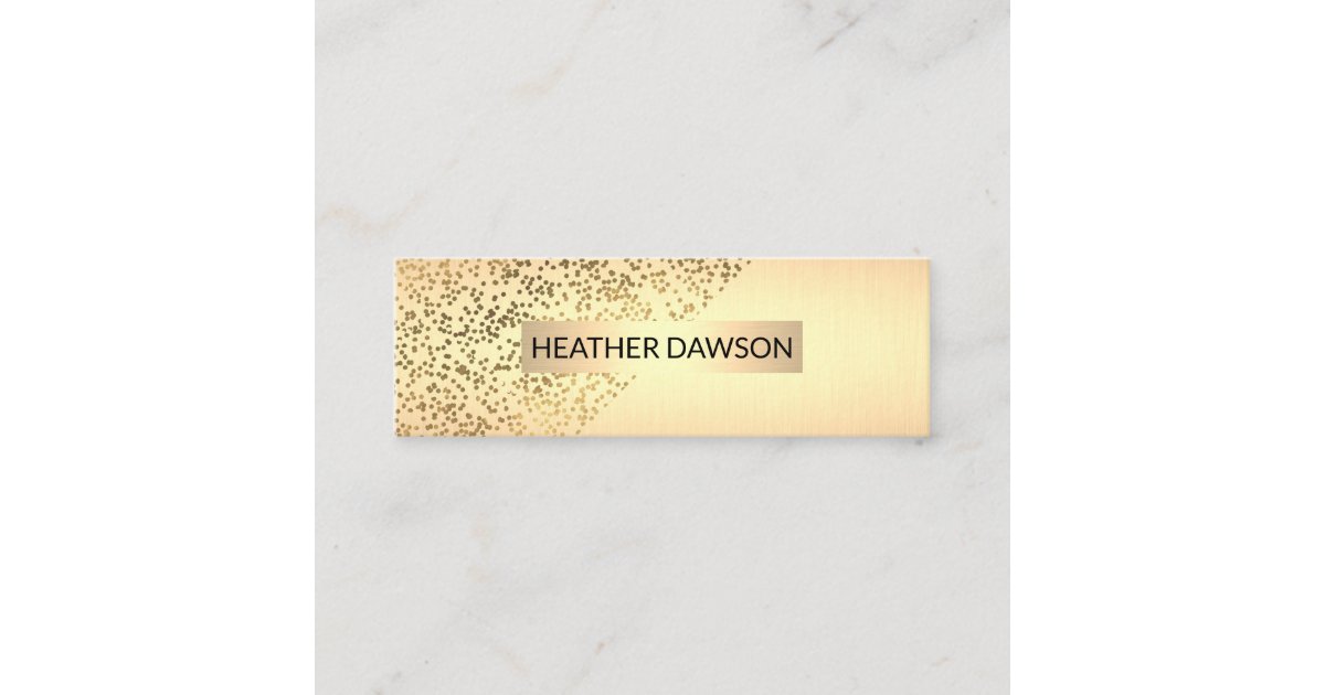 Gold Lux Mini Business Card | Zazzle
