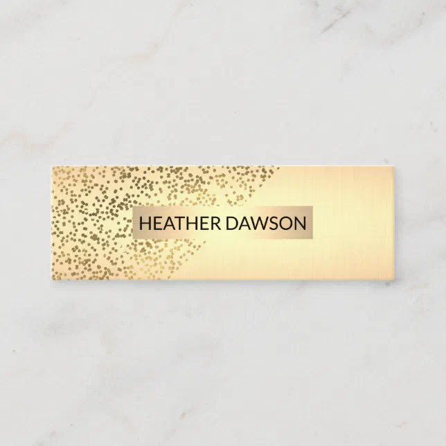 Gold Lux Mini Business Card | Zazzle