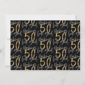 Gold making 50 look good photo birthday invitation | Zazzle