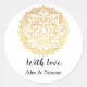 Gold Mandala Custom With Love Sticker | Zazzle
