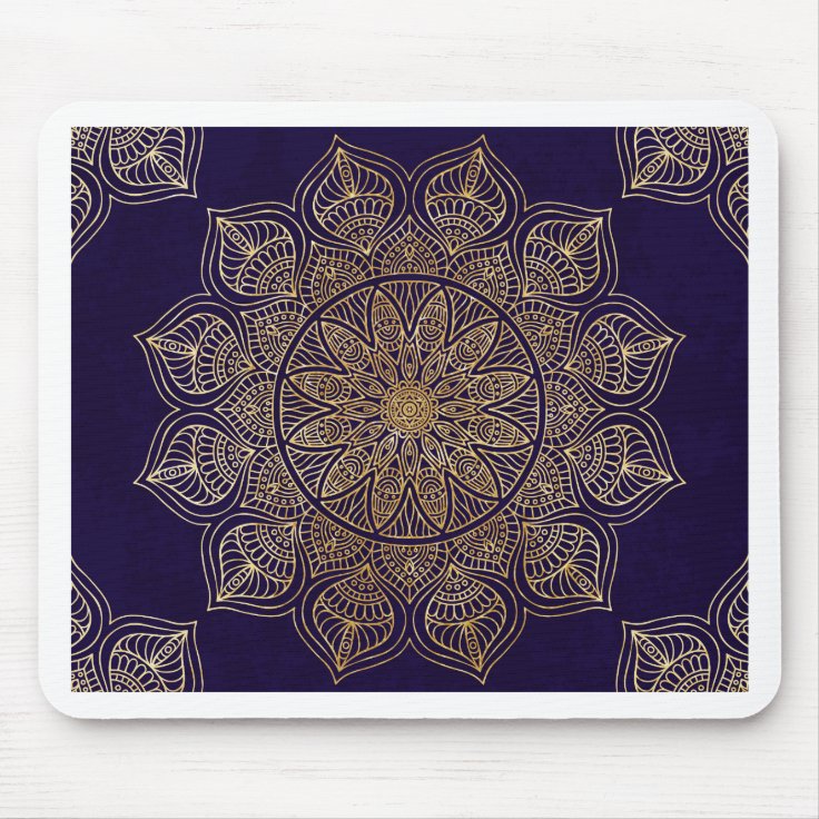 Gold mandala mouse pad | Zazzle