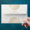 Gold mandala rangoli Indian wedding envelope | Zazzle