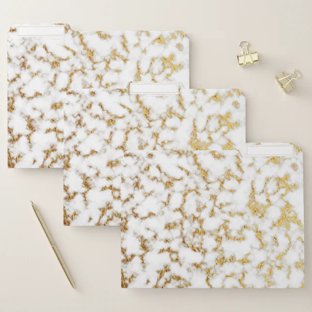 Gold Marble Foil Texture File Folder | Zazzle