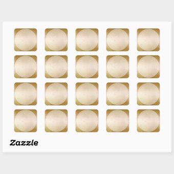 Gold Marble Label Sticker Small Square | Zazzle