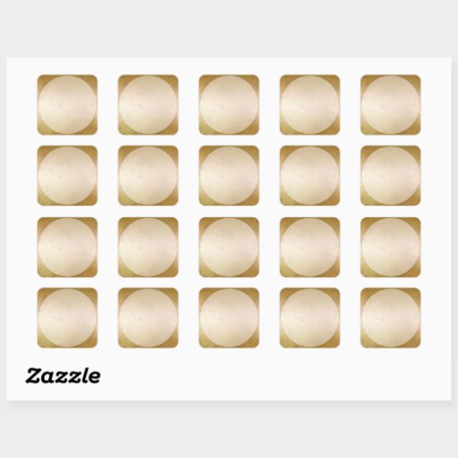 Gold Marble Label Sticker Small Square | Zazzle