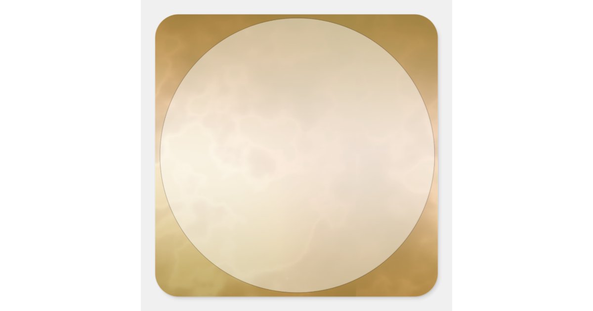 Gold Marble Label Sticker Small Square | Zazzle