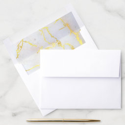 Gold Marble Modern Elegant Glamour Trendy Golden Envelope Liner | Zazzle