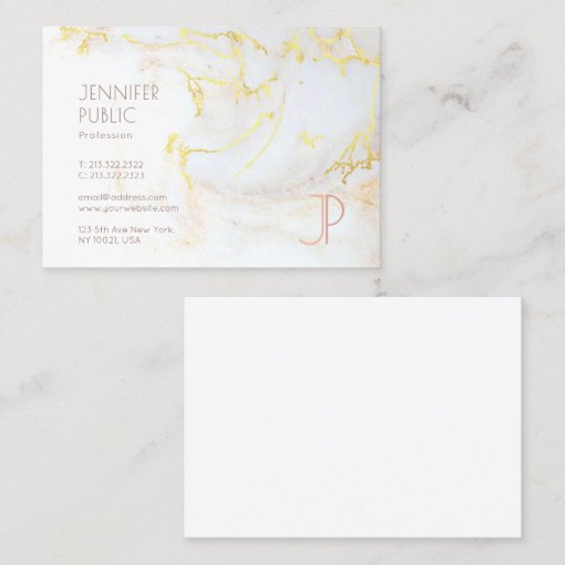 Gold Marble Modern Trendy Design Monogram Elegant Business Card | Zazzle Gold Marble Modern Trendy Design Monogram Elegant Business Card | Zazzle