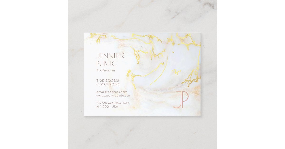 Gold Marble Modern Trendy Design Monogram Elegant Business Card | Zazzle Gold Marble Modern Trendy Design Monogram Elegant Business Card | Zazzle