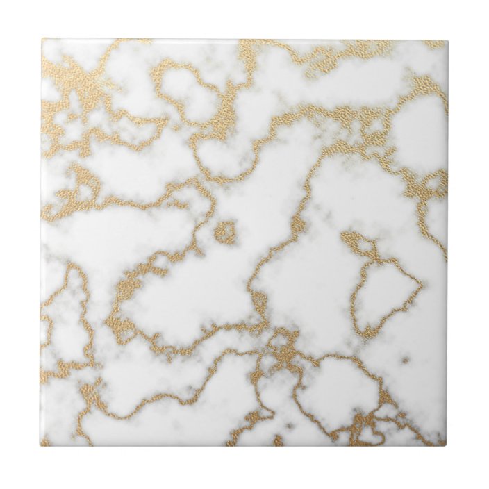 Gold Marble Sparkly Glitter Modern Simple Ceramic Tile | Zazzle.com