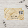 Gold Marble Stone | QR Code Business Card | Zazzle