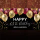 Gold Maroon Birthday Party Banner | Zazzle
