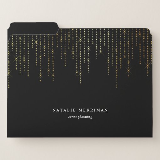 Gold Marquee Custom File Folder | Zazzle