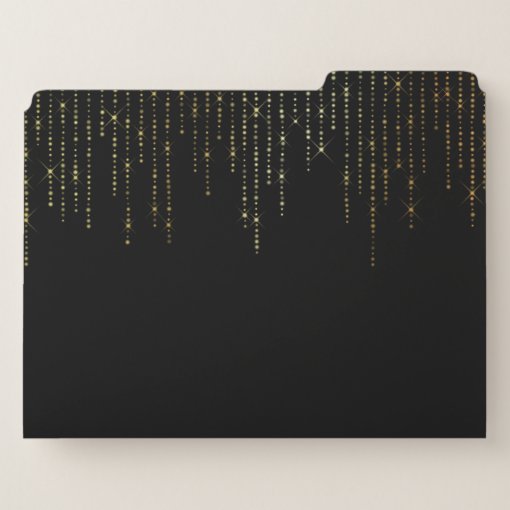 Gold Marquee Custom File Folder | Zazzle