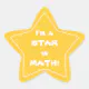 Gold Math Star Student Star Sticker | Zazzle