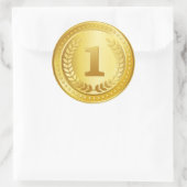 Gold medal 1st place winner sticker | Zazzle