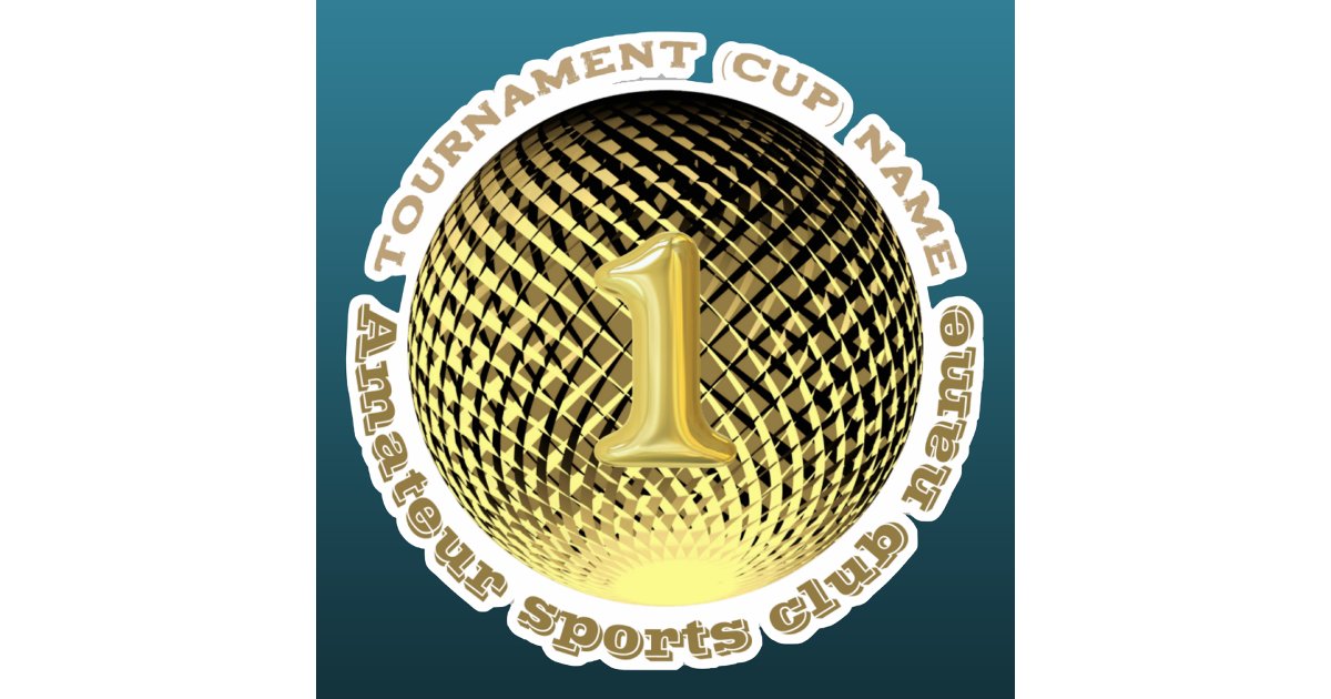 Gold medal, 1st place winner Sticker | Zazzle