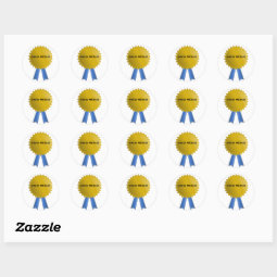 GOLD MEDAL CLASSIC ROUND STICKER | Zazzle