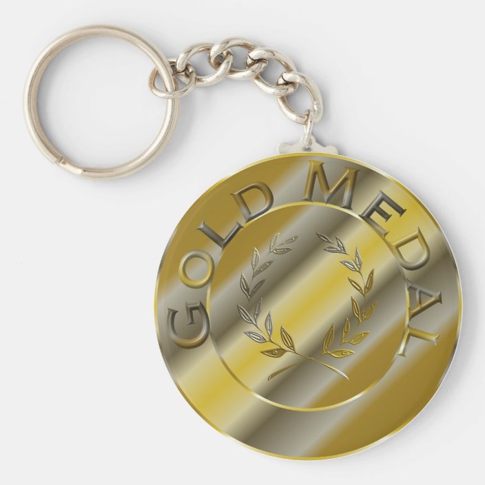 Gold Medal Keychain | Zazzle.com