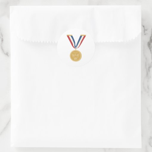 Gold Medal Of Honor Classic Round Sticker | Zazzle