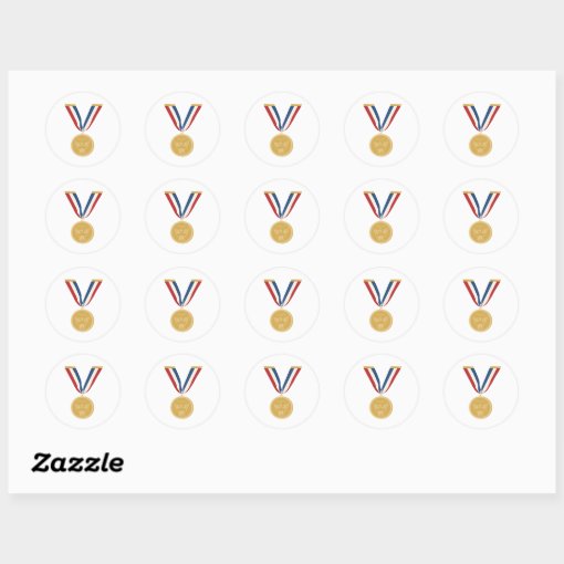 Gold Medal Of Honor Classic Round Sticker | Zazzle