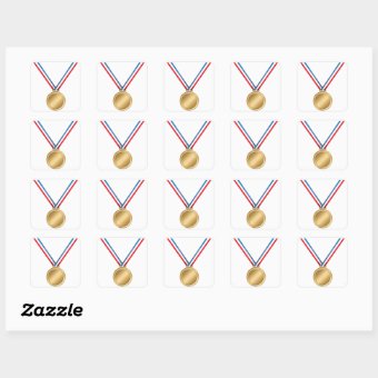 Gold Medal Stickers | Zazzle