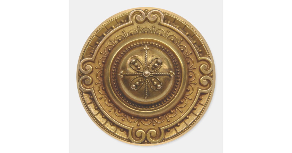 Gold Medallion Sticker | Zazzle