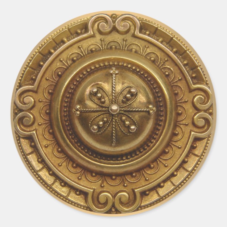 Gold Medallion Sticker | Zazzle