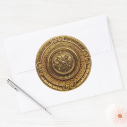 Gold Medallion Sticker | Zazzle