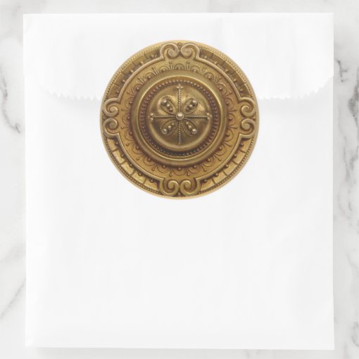 Gold Medallion Sticker | Zazzle