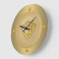 Gold Medusa Medallion Large Clock | Zazzle