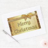 Gold Merry Christmas Sticker | Zazzle