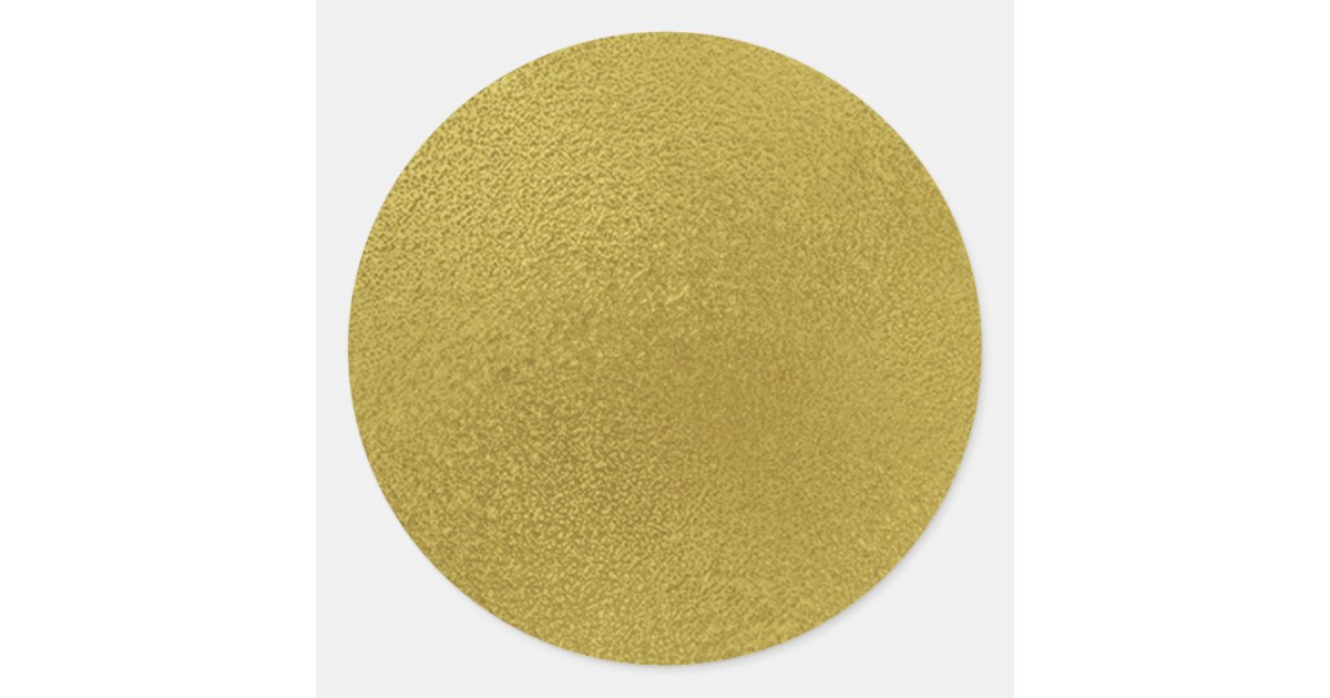 Gold Metal Pattern Classic Round Sticker | Zazzle