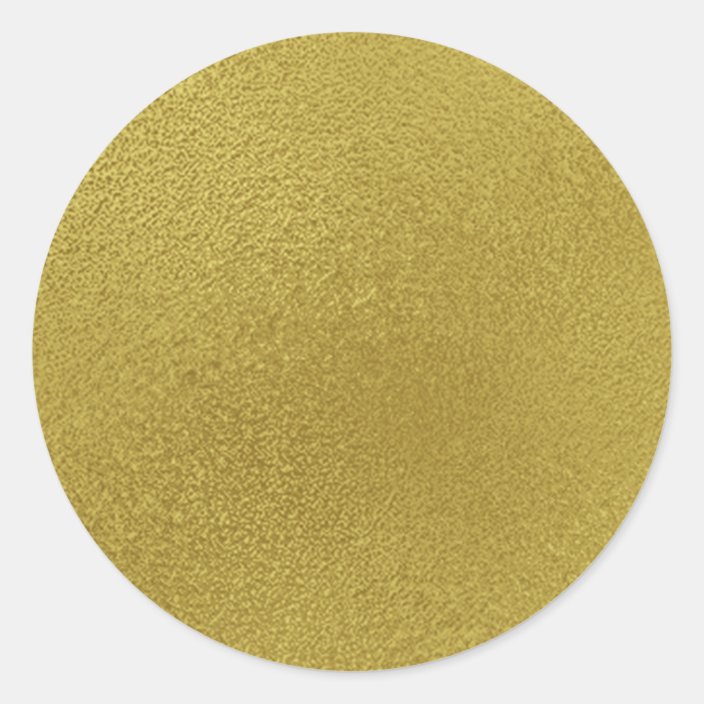 Gold Metal Pattern Classic Round Sticker | Zazzle.com