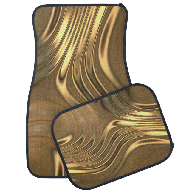Gold Metal Swirling Design Car Floor Mat | Zazzle