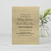 Gold Metal Wedding Invitation | Zazzle