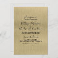 Gold Metal Wedding Invitation | Zazzle