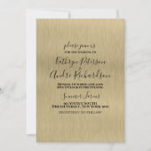 Gold Metal Wedding Invitation | Zazzle