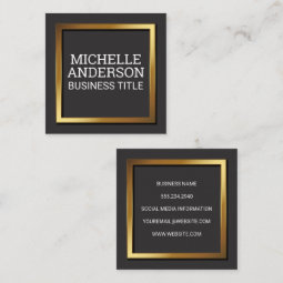 Gold Metallic Border Loyalty Card | Zazzle