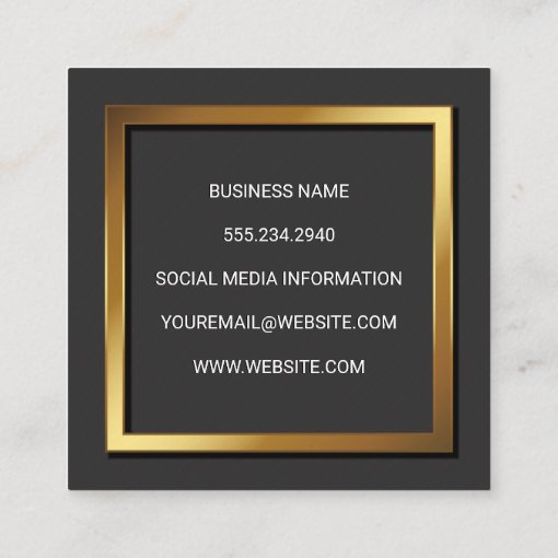 Gold Metallic Border Loyalty Card | Zazzle