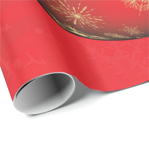 Gold Metallic Christmas Balls Decorations Wrapping Paper | Zazzle