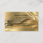 Gold metallic elegant qr code discount card | Zazzle