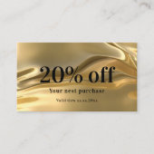 Gold metallic elegant qr code discount card | Zazzle